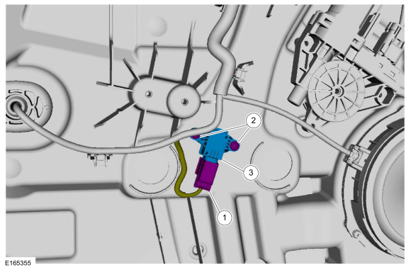 Ford Fiesta - Front Door Side Impact Sensor. Removal and Installation - Supplemental Restraint ...