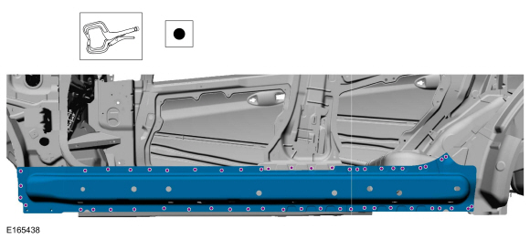 Ford Fiesta - Rocker Panel Inner Reinforcement - 5-Door. Removal and ...